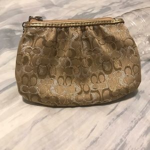 Coach | Bags | Coach Gold Wallet Pouch | Poshmark